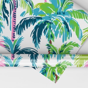 Seamless Palm Tree Pattern, Preppy Palm Tree Background Pattern ...