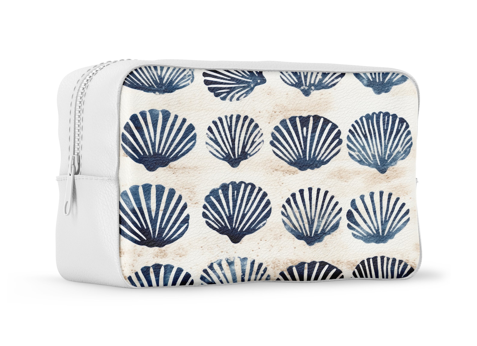 Seamless Seashell Background, Simple Blue Seashells Pattern, Repeating ...