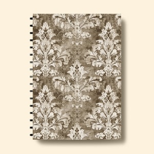 Seamless Damask Pattern Set, Neutral Damask Patterns, Distressed Damask ...