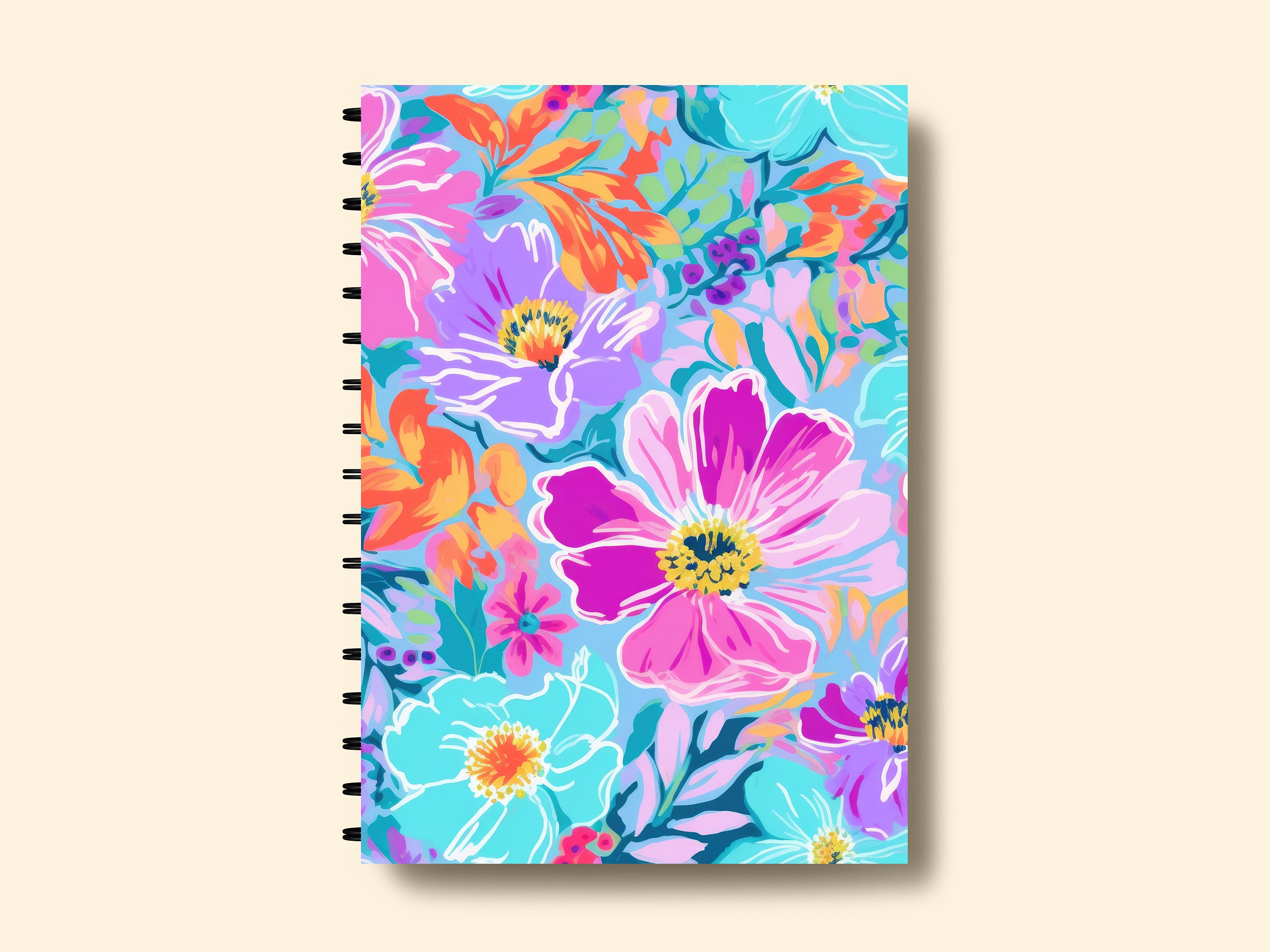 Hibiscus Seamless Preppy Pattern, Pink and Purple Seamless Blooms ...