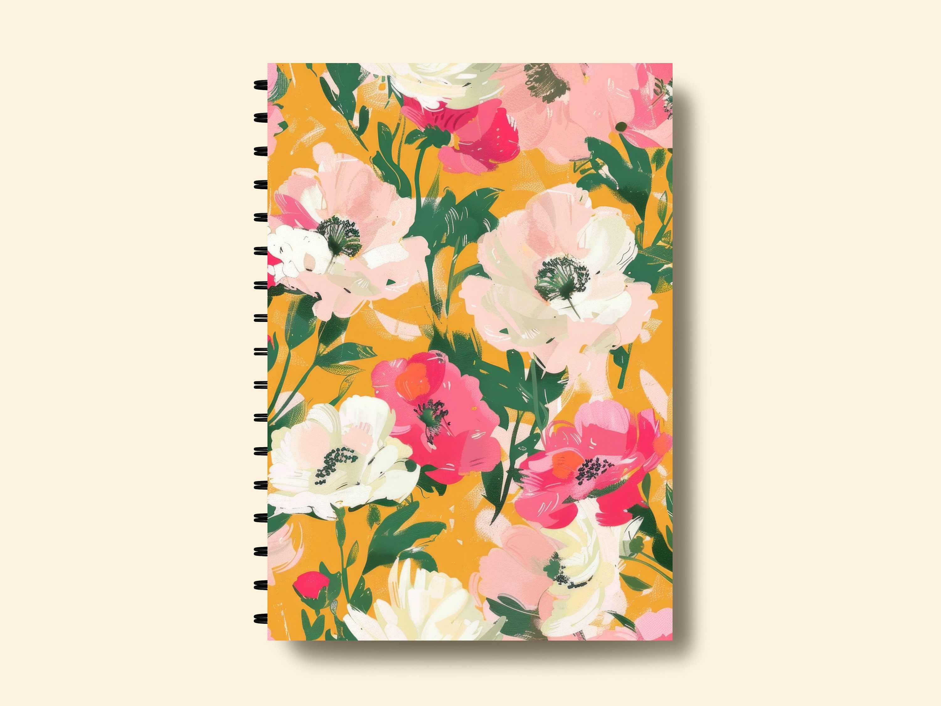 Icelandic Poppy Seamless Pattern, Yellow Poppies Pattern, Pink and ...