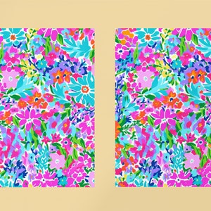 Neon Floral Seamless Pattern, Abstract Neon Flowers Pattern, Vintage ...