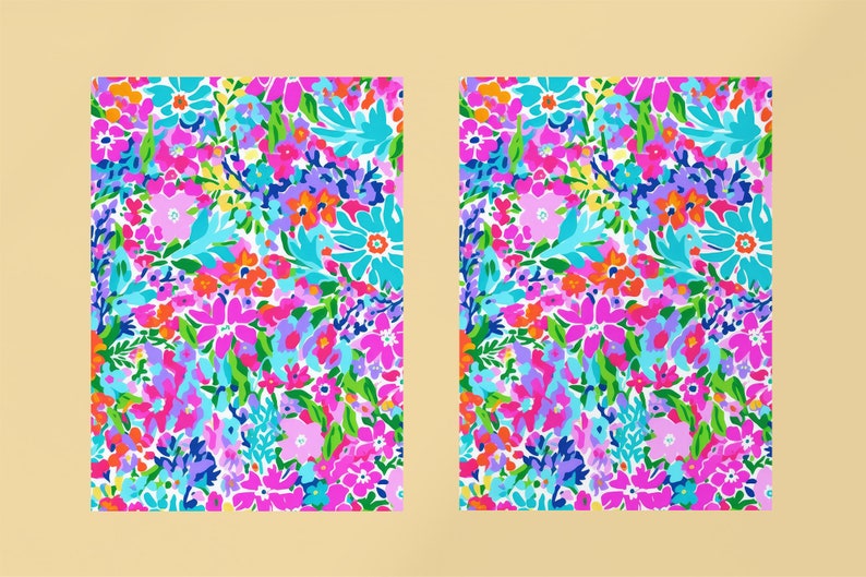 Neon Floral Seamless Pattern, Abstract Neon Flowers Pattern, Vintage ...