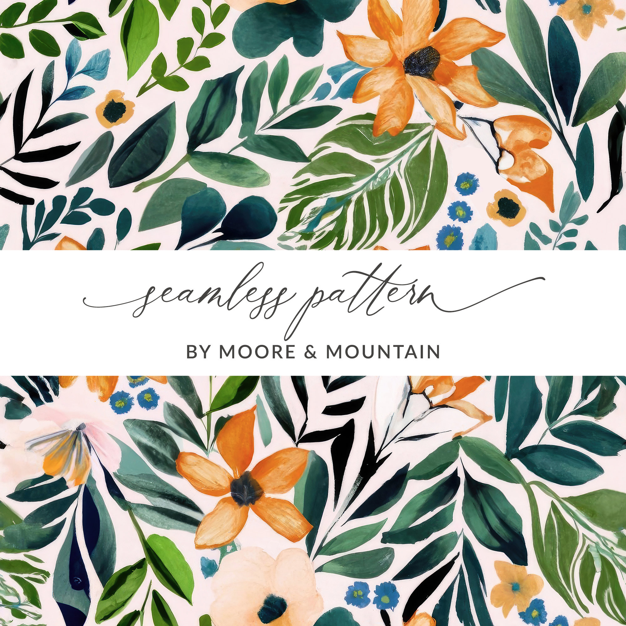 Seamless Tropical Flora Seamless Pattern, Seamless Jungle Floral ...