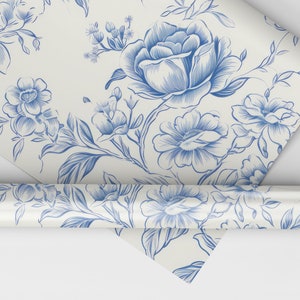 Seamless Chinoiserie Pattern Light Blue Chinoiserie Floral Pattern ...