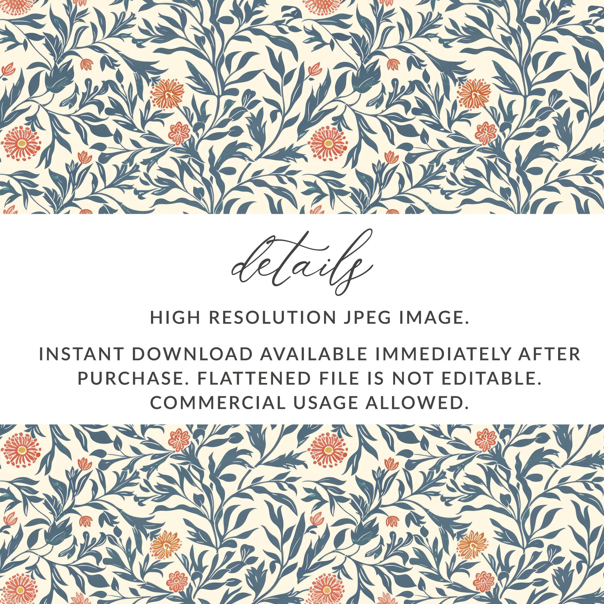 Dainty Vines Seamless Pattern, Decorative Leaves and Vines Pattern ...