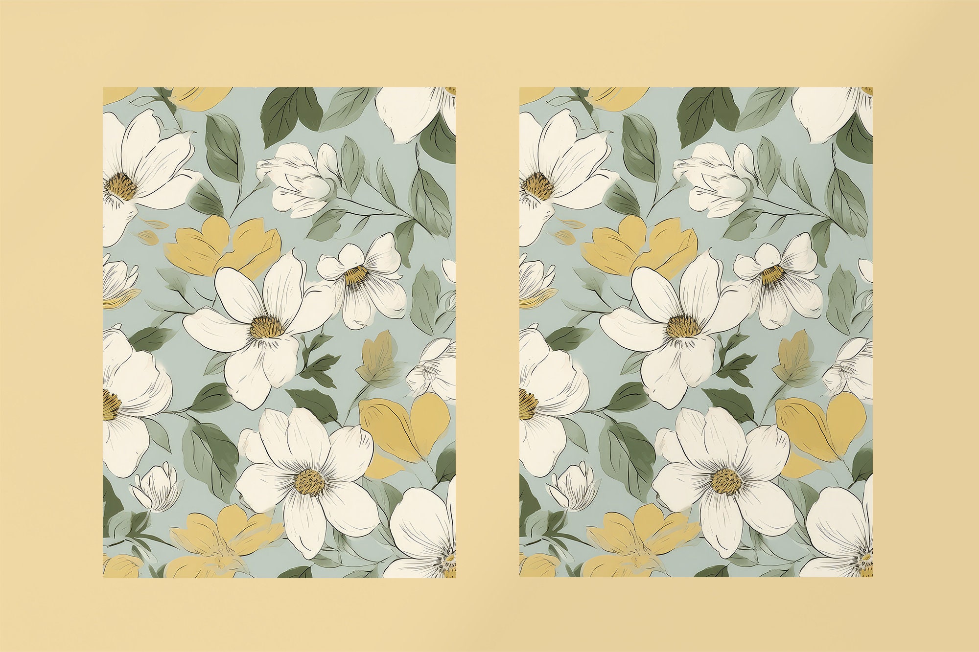 Seamless Magnolia Pattern Modern Magnolia Seamless Background, Magnolia ...