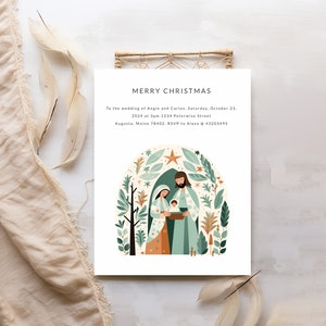 Cute Nativity Clipart, Modern Nativity Scene PNG, Christmas Nativity ...