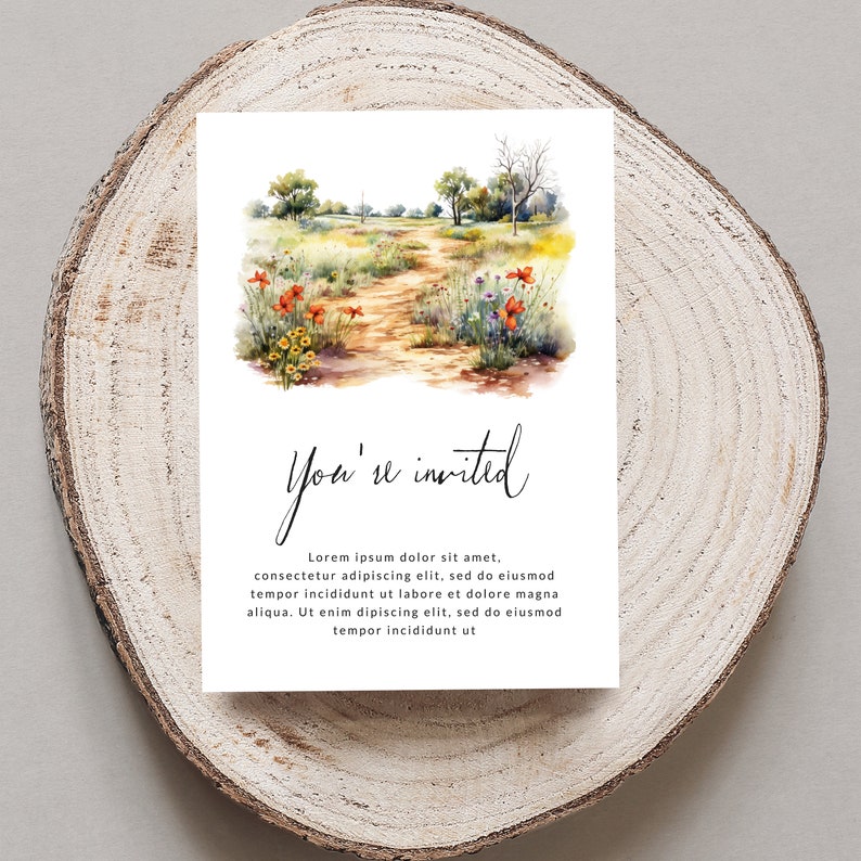 Watercolor Texas Landscape Art Print, Texas Landscape PNG Images ...