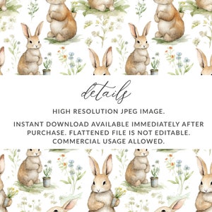 Cottagecore Bunny Background, Seamless Cottagecore Rabbit Pattern ...