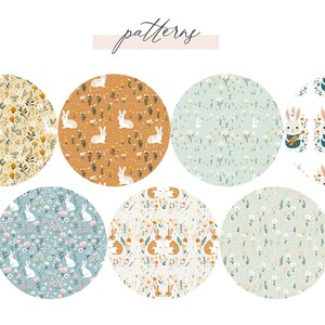 Seamless Bunny Patterns Digital Bunnies Seamless Backgrounds ...