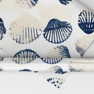 Seashell Background, Seamless Clamshell Background, Blue Seamless ...