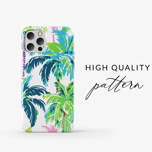 Seamless Palm Tree Pattern, Preppy Palm Tree Background Pattern ...