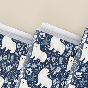 32 Seamless Cute Winter Animals Seamless Backgrounds, Blue Winter ...