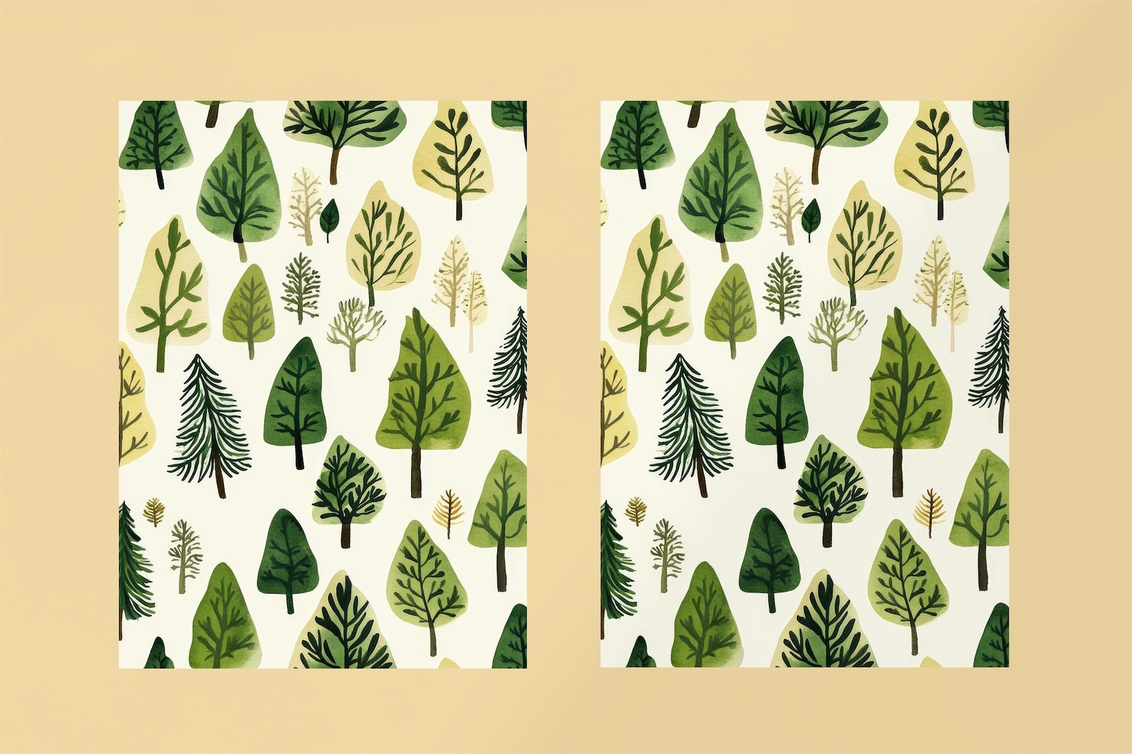 Forest Seamless Background Pattern PNG Cute Pine Tree Seamless Pattern ...