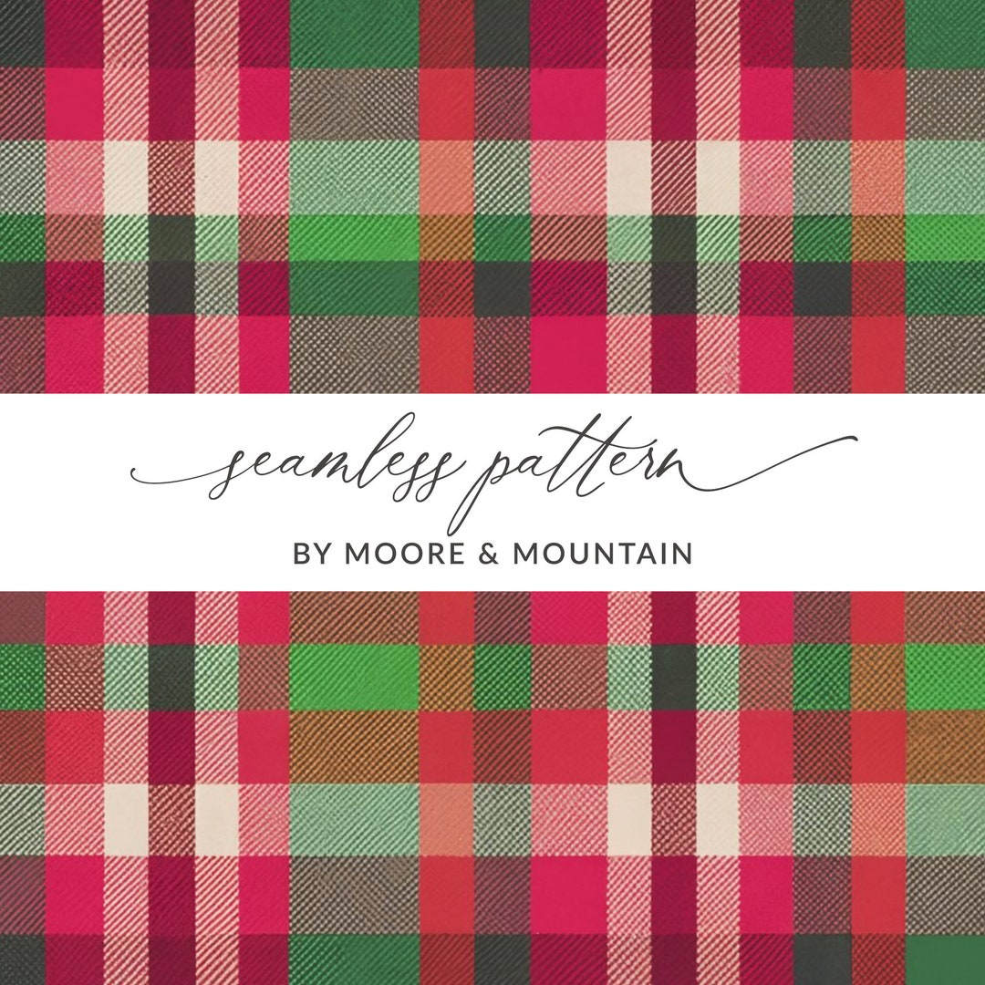Red and Green Plaid Seamless Pattern, Christmas Plaid Pattern, Scottish ...