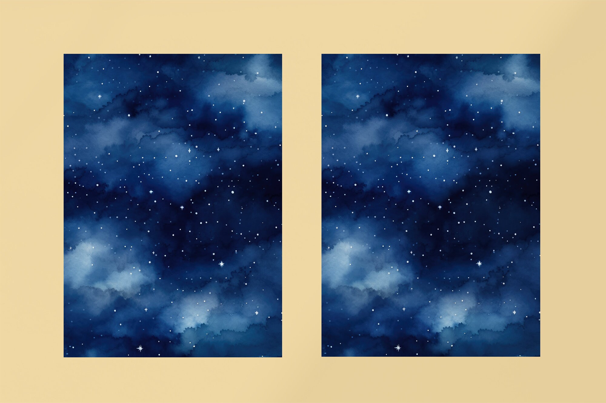 20 Watercolor Night Sky Backgrounds, Seamless Night Sky Background ...
