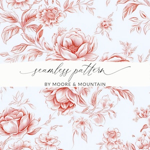 Seamless Chinoiserie Pattern Light Pink Chinoiserie Floral Pattern ...