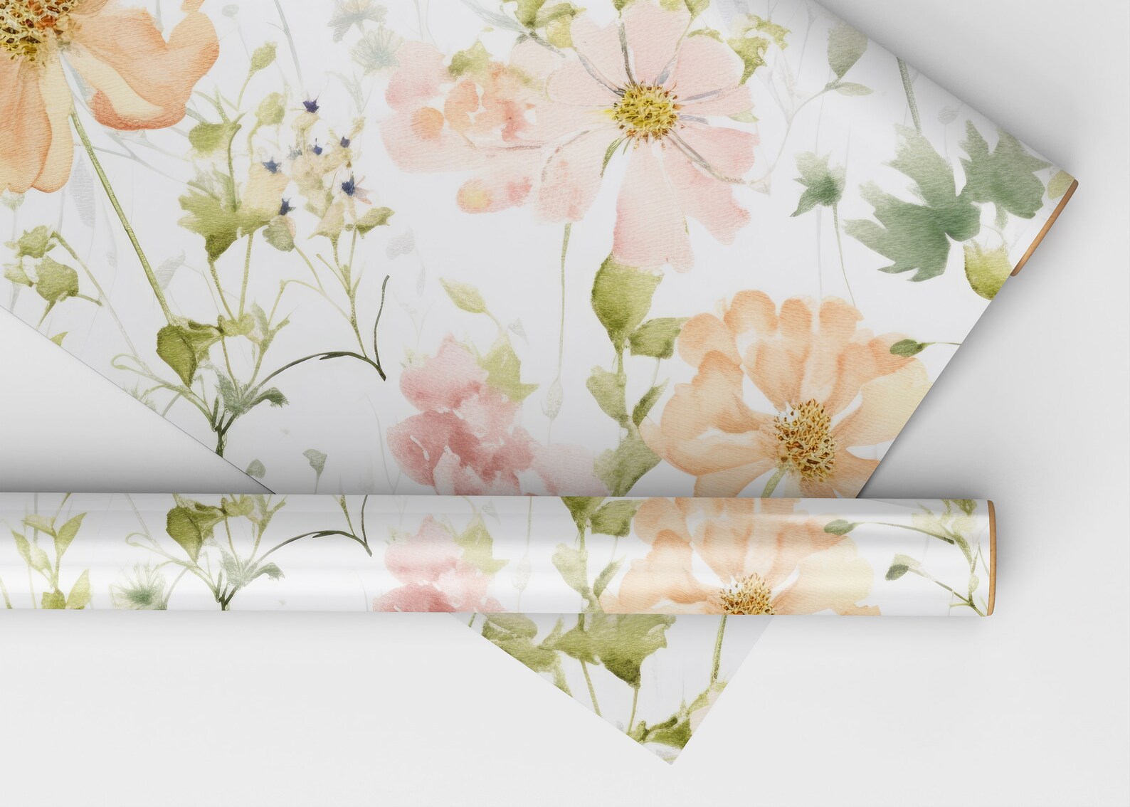 Pastel Spring Flowers Background Pattern, Seamless Spring Floral ...