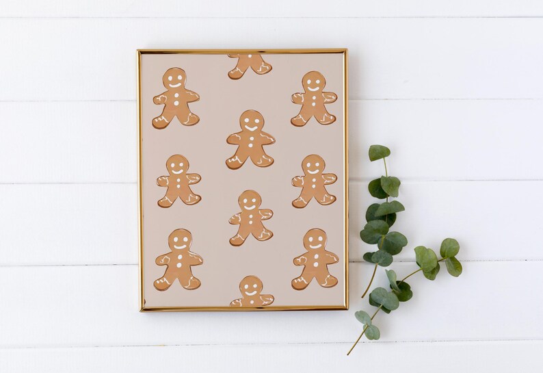 Seamless Gingerbread Man Pattern Brown Christmas Gingerbread Man ...