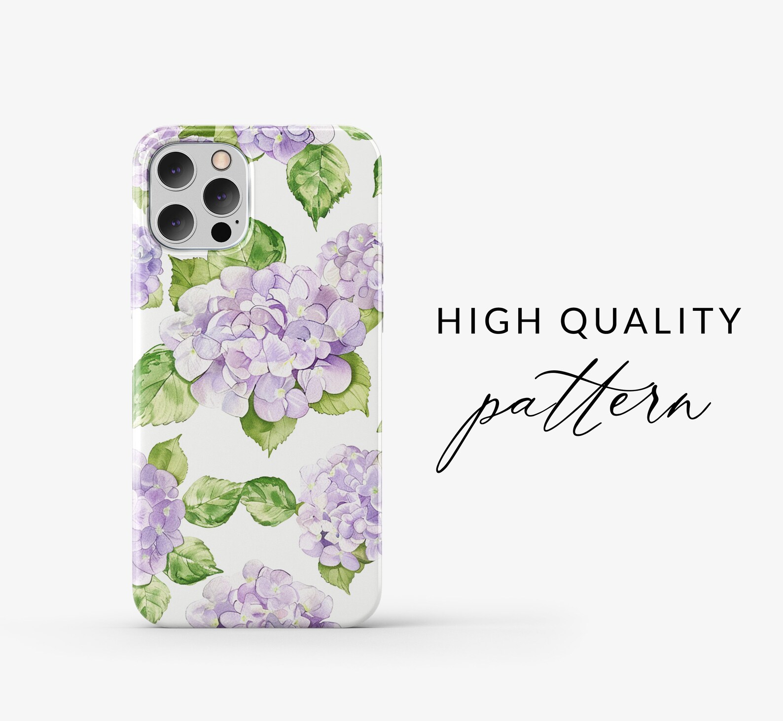 Watercolor Hydrangea Seamless Pattern, Purple Hydrangea Seamless ...