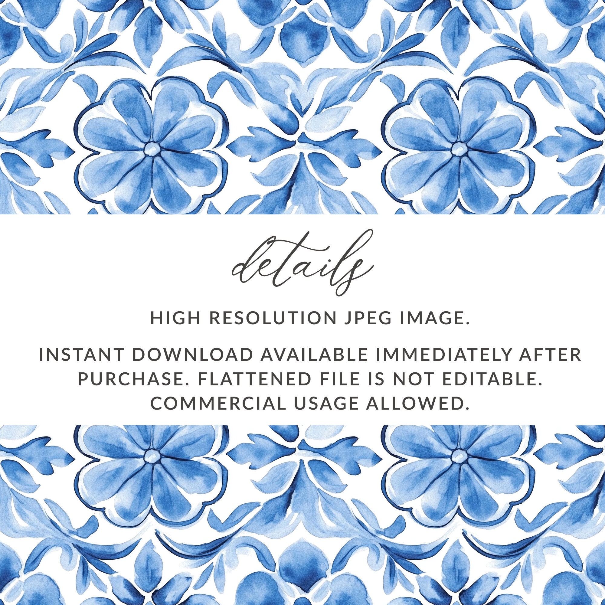 Blue Italian Seamless Tile Background Talavera Tile Repeating Pattern ...