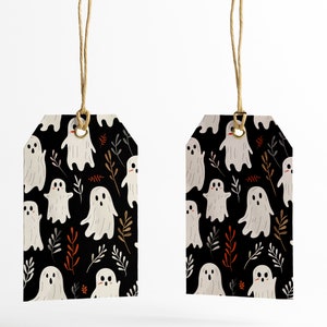 Friendly Ghosts Seamless Halloween Background Pattern Cute Ghosts ...