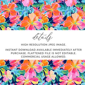 Hawaiian Floral Preppy Pattern Background, Seamless Hibiscus Floral ...