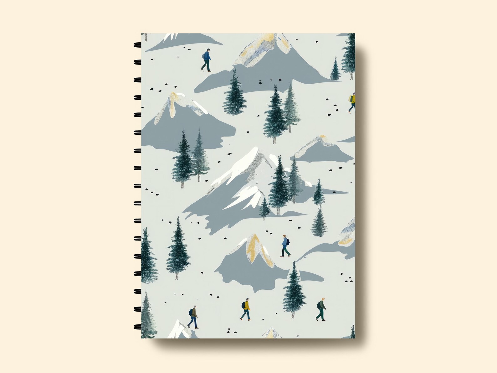 Seamless Hiking Background Pattern Pine Trees Seamless Outdoors Pattern ...