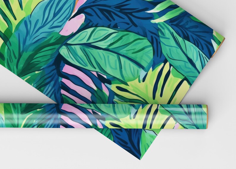 Seamless Tropical Leaves Pattern, Palm Tree Texture Seamless Preppy ...