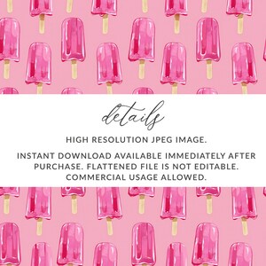 Preppy Summer Pattern, Hot Pink Popsicle Seamless Pattern, Pink Preppy ...