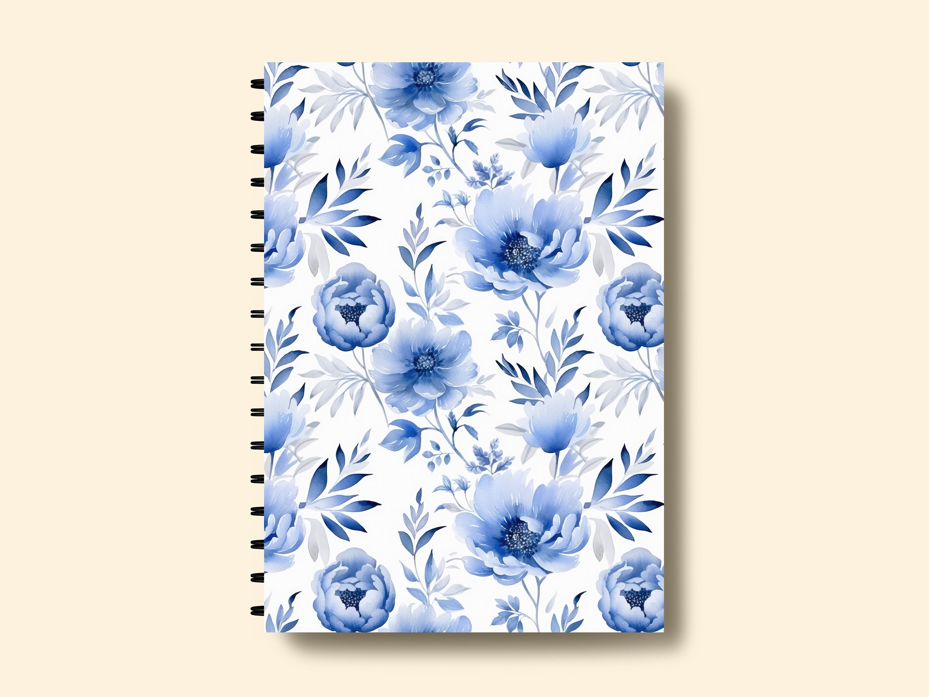 Watercolor Chinoiserie Pattern Seamless Blue Painted Chinoiserie Floral Background, Oriental ...