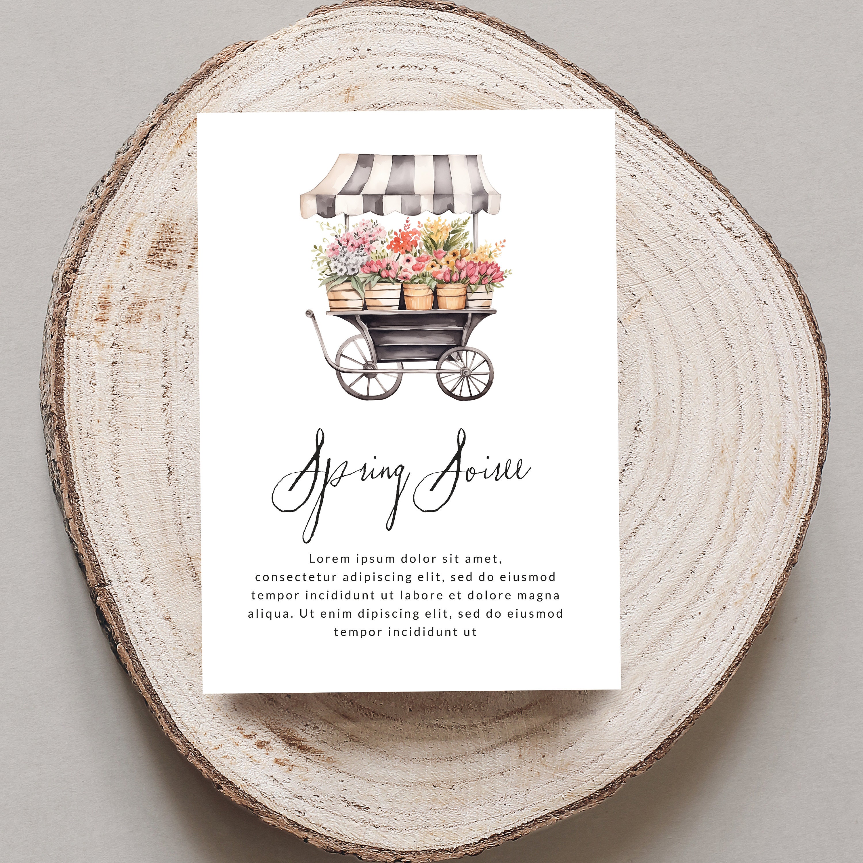 Watercolor Flower Cart Clipart, Flower Stand Clipart With Flowers ...