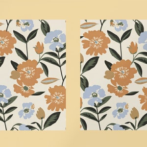 Modern Vintage Flora Pattern Seamless Neutral Modern Flowers Background ...
