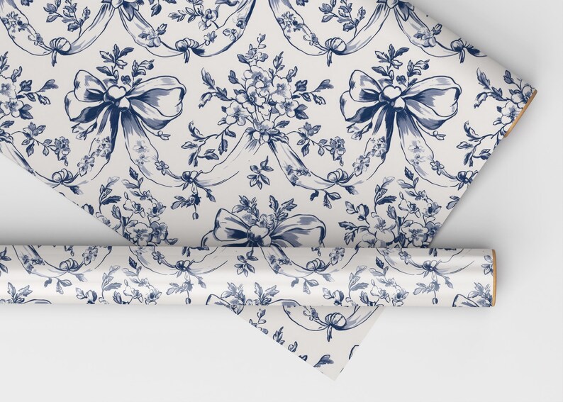 Coquette Toile Seamless Pattern Bows and Ribbons French Toile Seamless ...