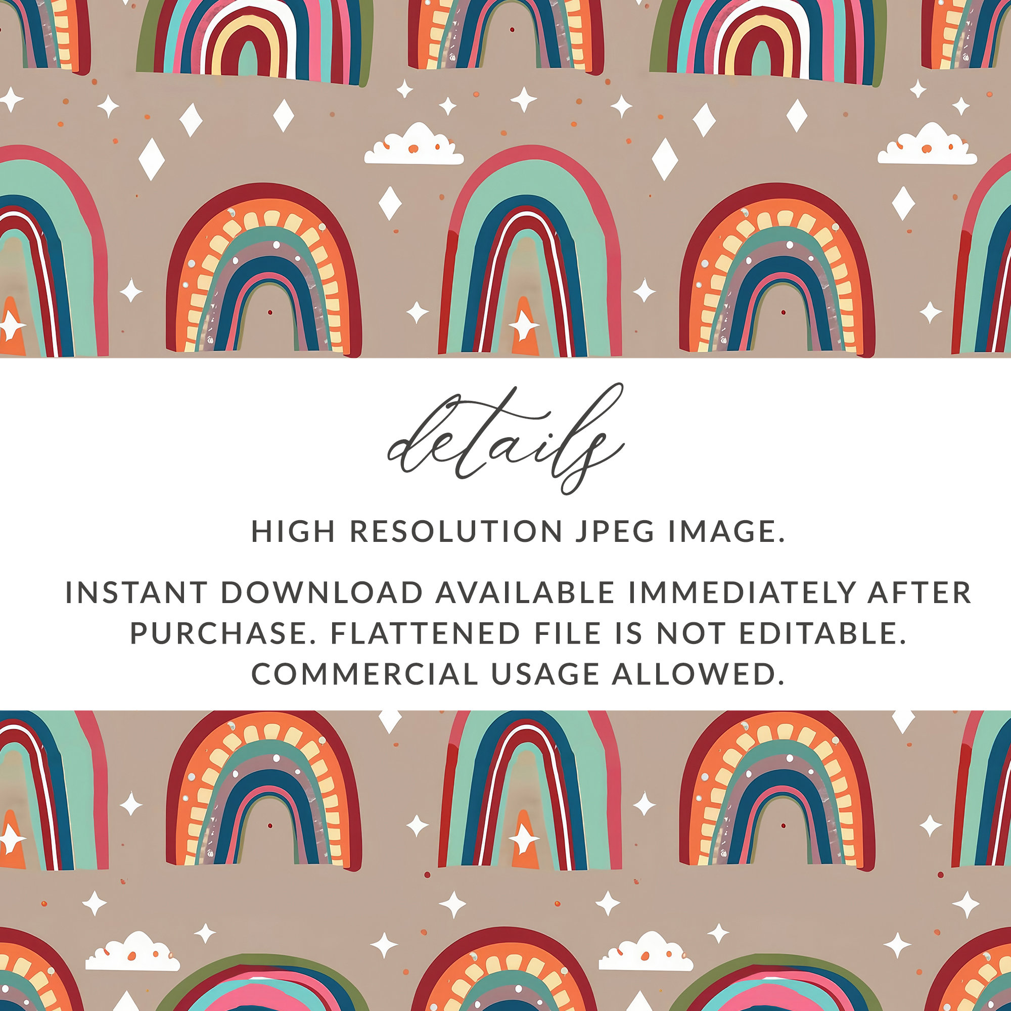 Simple Rainbow Pattern Background, Cute Rainbow Seamless Background ...