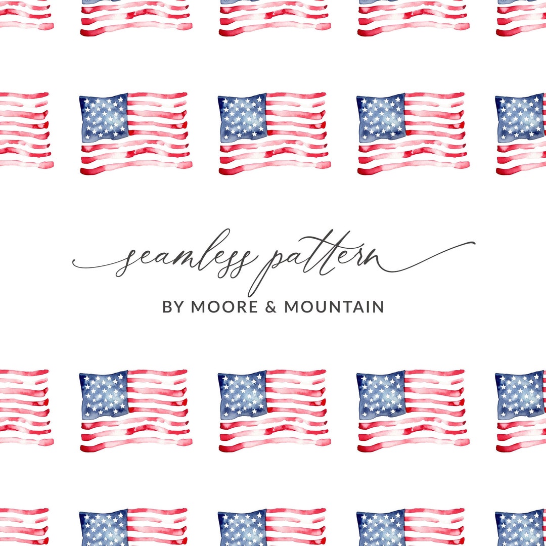 Seamless USA Flag Seamless USA Background Us Flag, Watercolor Us Flag ...