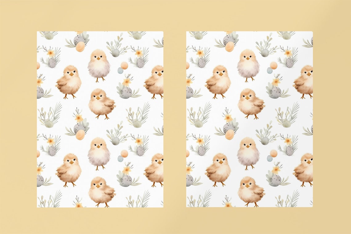 Rustic Easter Digital Paper Pack, Boho Easter Seamless Pattern Set ...