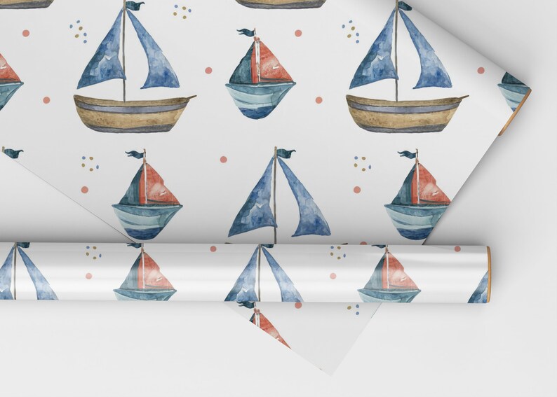 Watercolor Sailboat Background Pattern, Seamless Sailboat Pattern ...