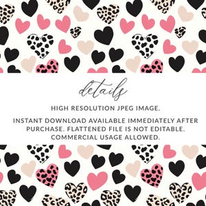 Leopard Heart Seamless Pattern Background Leopard Print Hearts Seamless ...