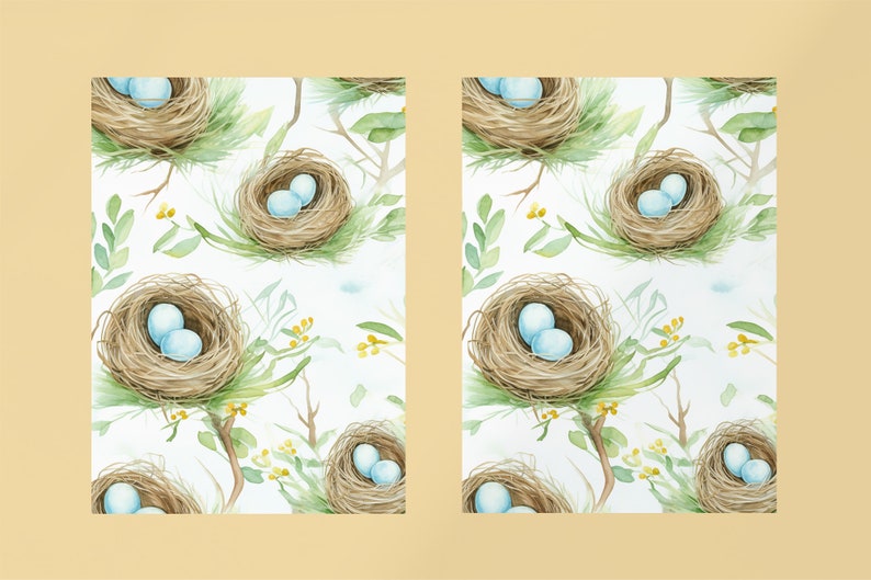 Seamless Nest Pattern Cute Birds Nest Background Pattern - Etsy