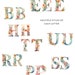 Boho Floral Alphabet, Boho Alphabet PNG Floral Watercolor Alphabet ...