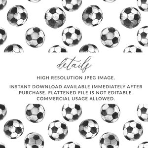 Seamless Soccer Ball Pattern, Digital Pattern Repeating Soccer Ball ...