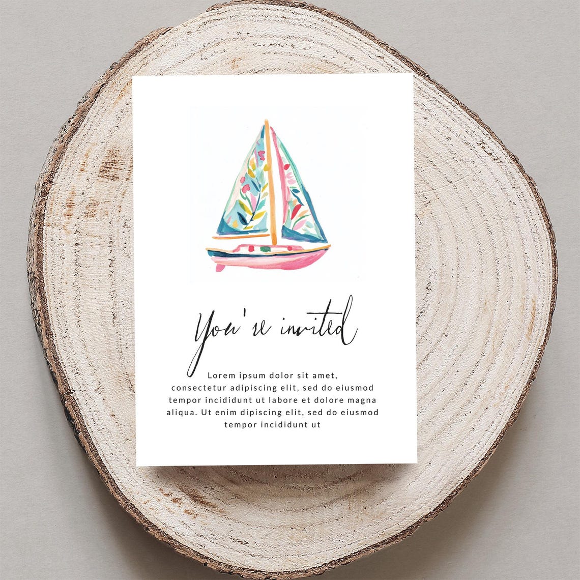 Preppy Sailboat Clip Art, Boat Clipart PNG SVG, Floral Sailboat ...