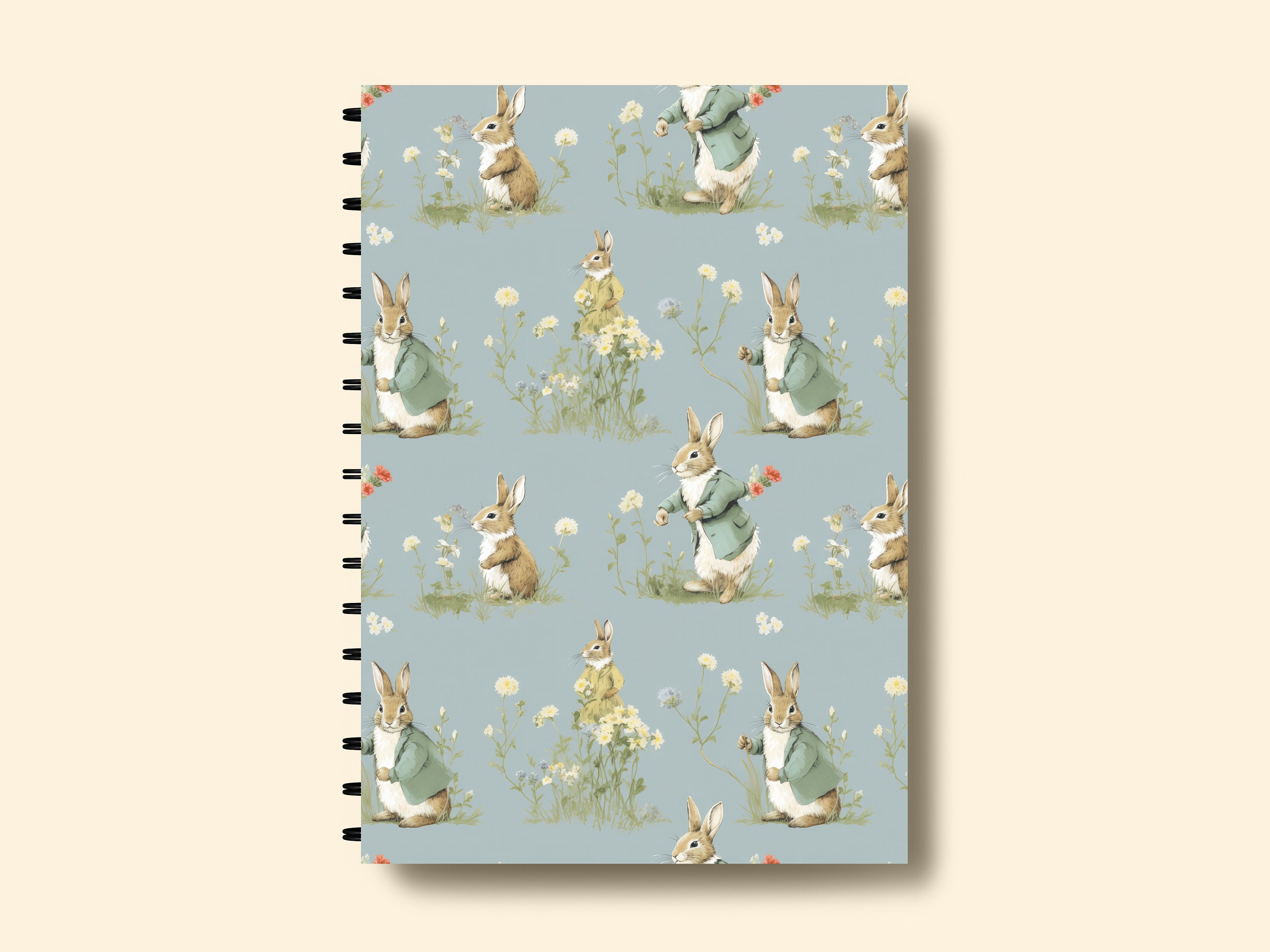 Seamless Sage Green Rabbit Background Seamless Rabbit Digital Paper ...