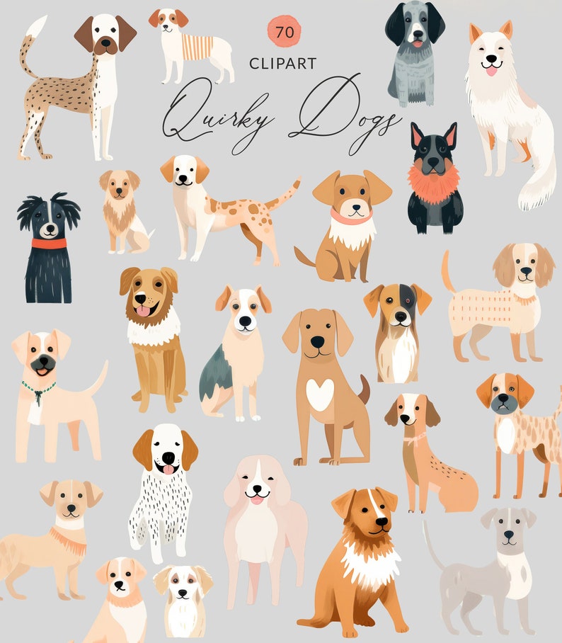 70 Quirky Dogs Clipart Dogs, Funny Dogs Clipart Dogs Cute Clipart, Cute ...