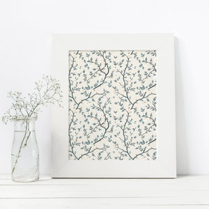 Dainty Flower and Vines Seamless Pattern Elegant Wedding Floral Vines ...