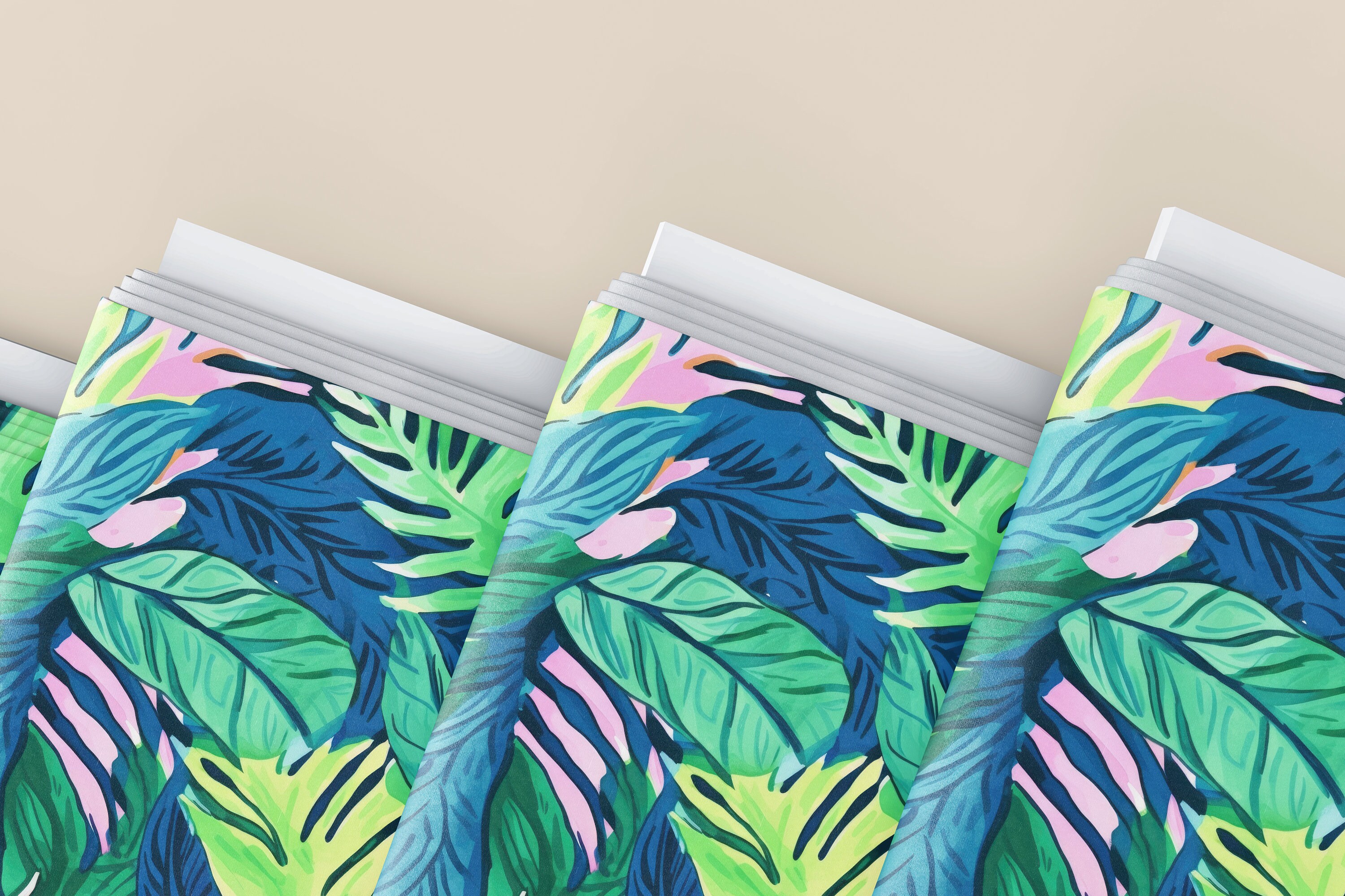Seamless Tropical Leaves Pattern, Palm Tree Texture Seamless Preppy ...