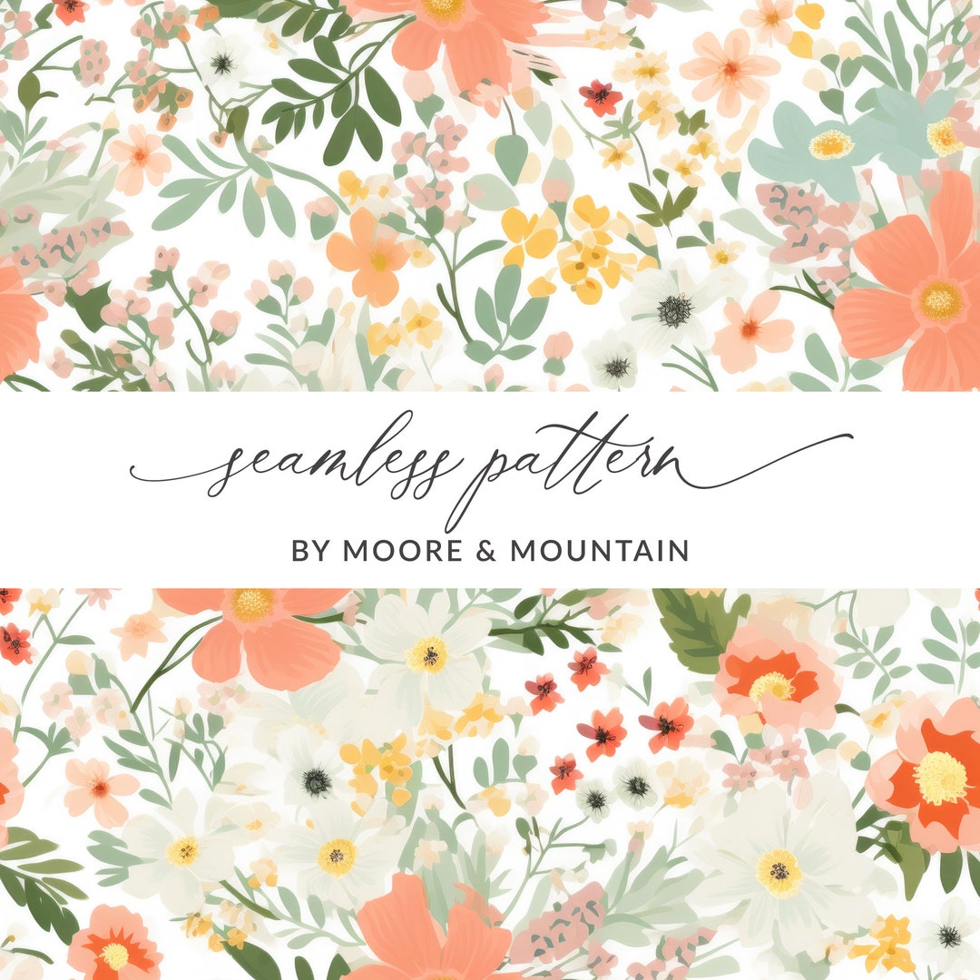Pastel Spring Floral Background Seamless Pastel Floral Pattern for ...