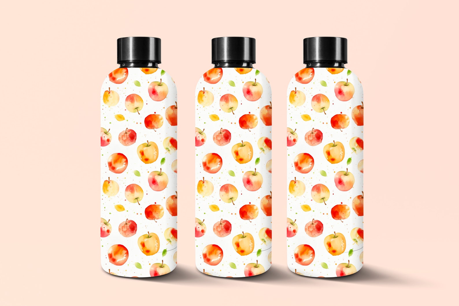 Seamless Apple Pattern, Watercolor Apple Pattern, Fall Apples ...